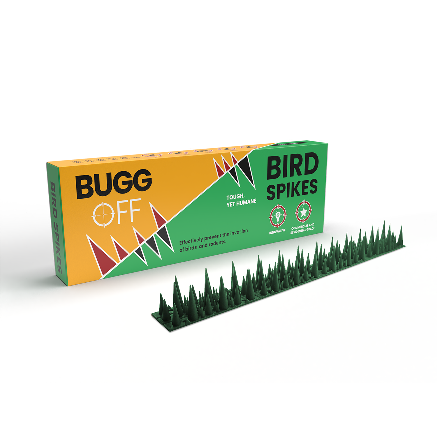 Unique Pattern Plastic Bird & Rodent Deterrent Spikes, Humane & effect ...